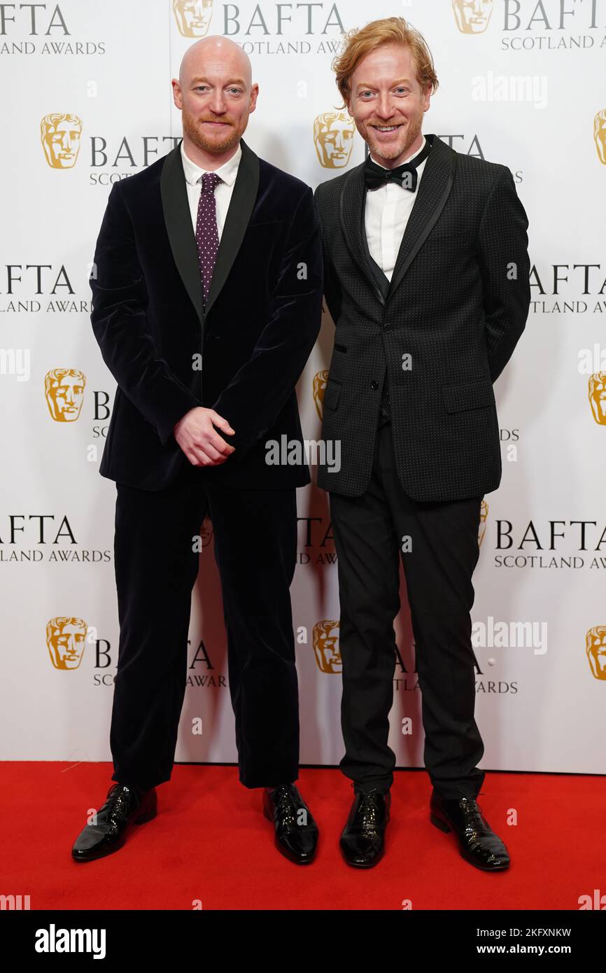 Ben Johnston and James Johnston from Biffy Clyro arrive at the BAFTA ...