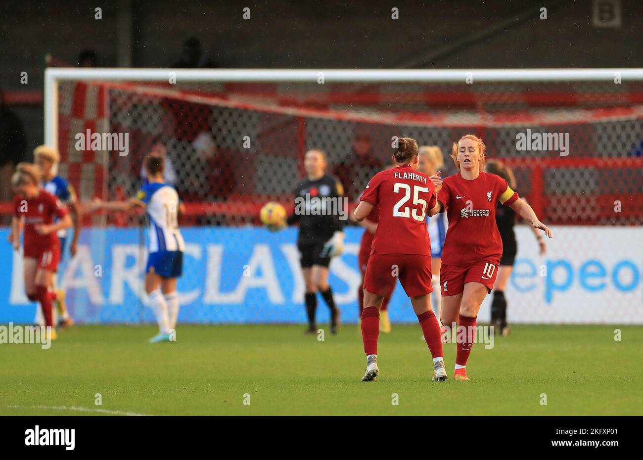 GOAL: Rachel Furness of Liverpool Women celebrates her part in the goal ...