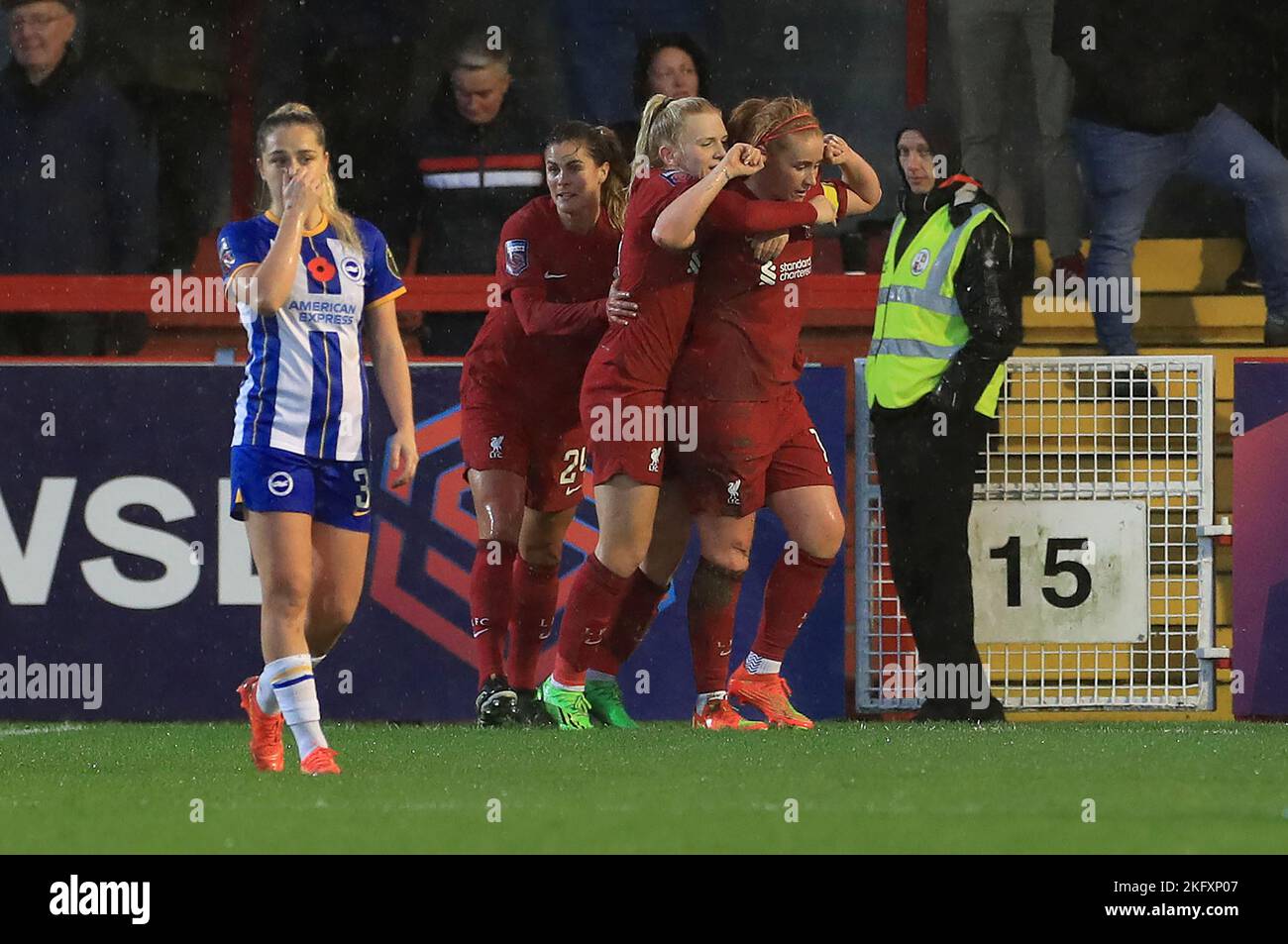 GOAL: Rachel Furness of Liverpool Women celebrates her late leveller ...