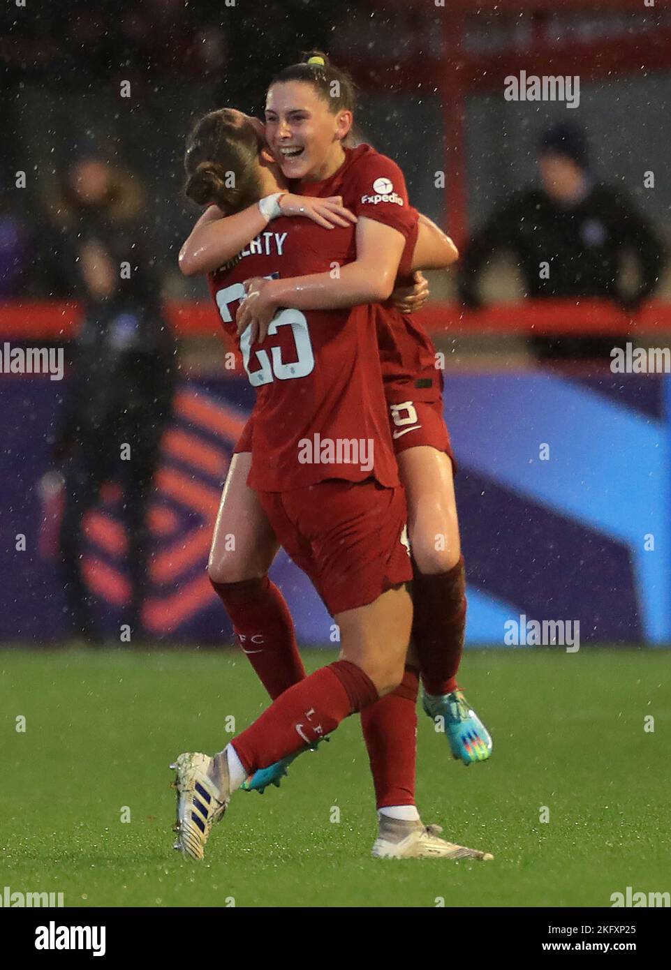 GOAL: Gilly Flaherty of Liverpool Women and Charlotte Wardlaw of ...