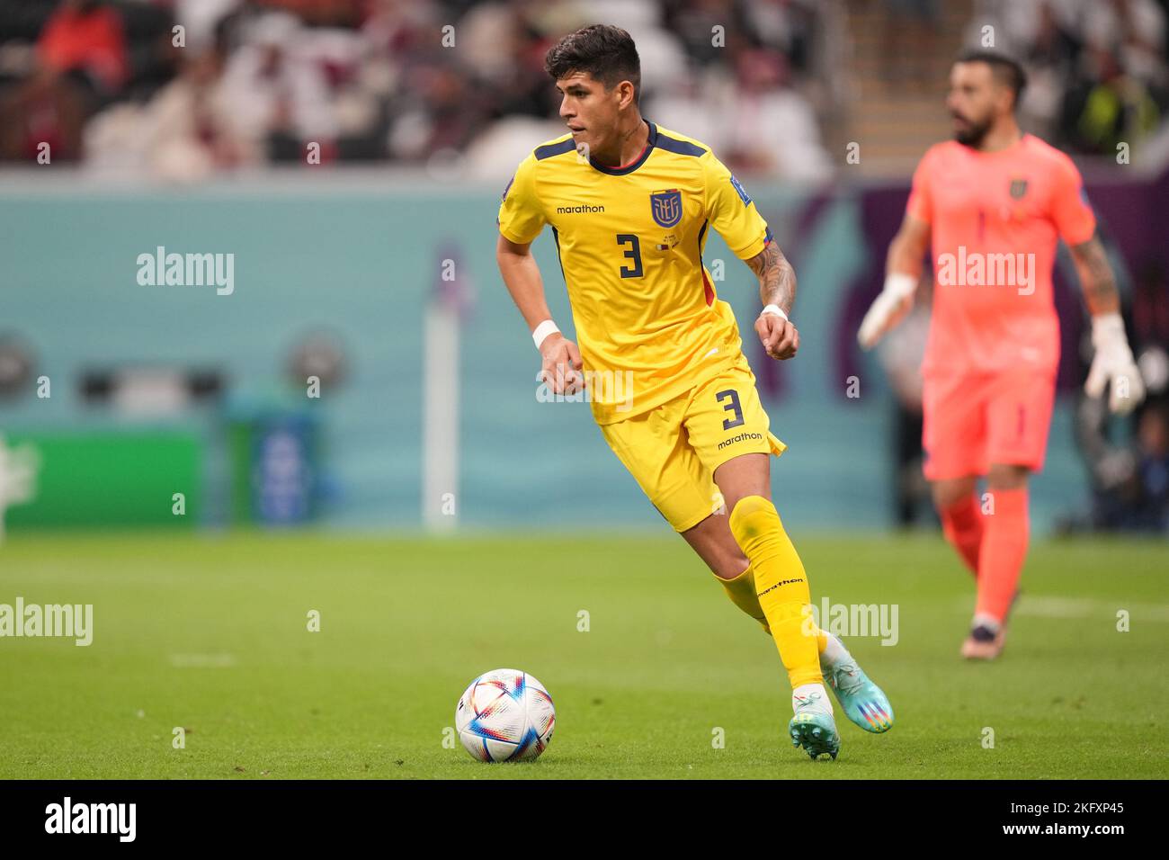Piero Hincapie of Ecuador during the, Qatar. , . in Al Khor, Qatar ...