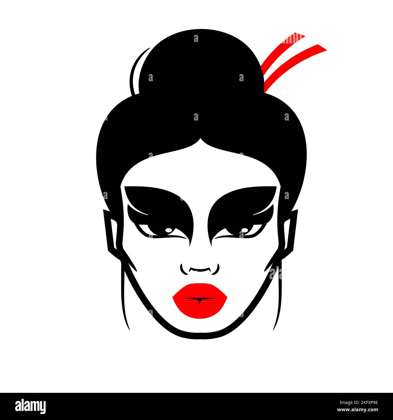 Geisha Vector Logo Illustration. Japanese culture symbol and icon. logo ...