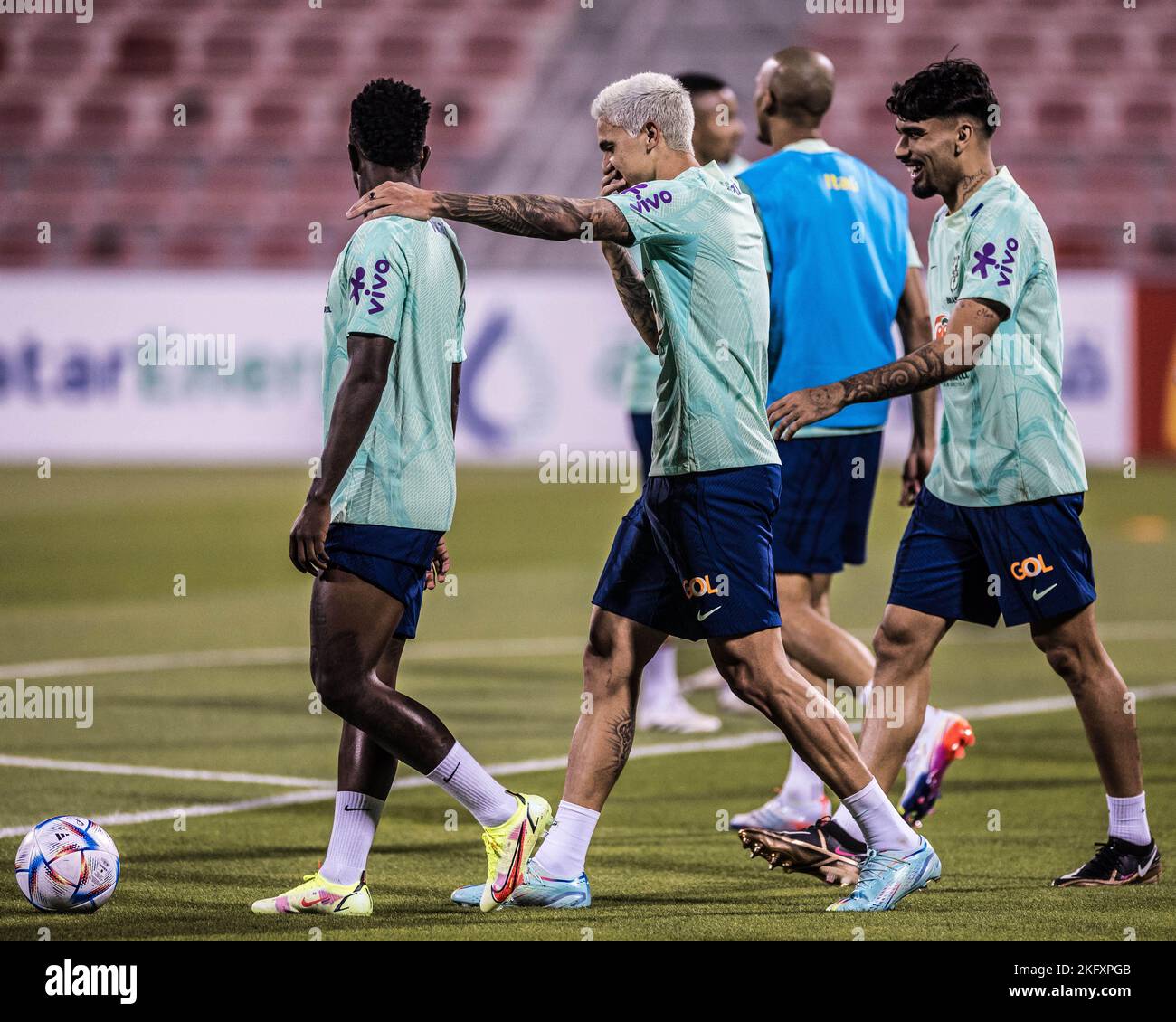 Qatar - 11/20/2022 - 2022 WORLD CUP, BRAZILIAN TEAM TRAINING - Vinicius ...