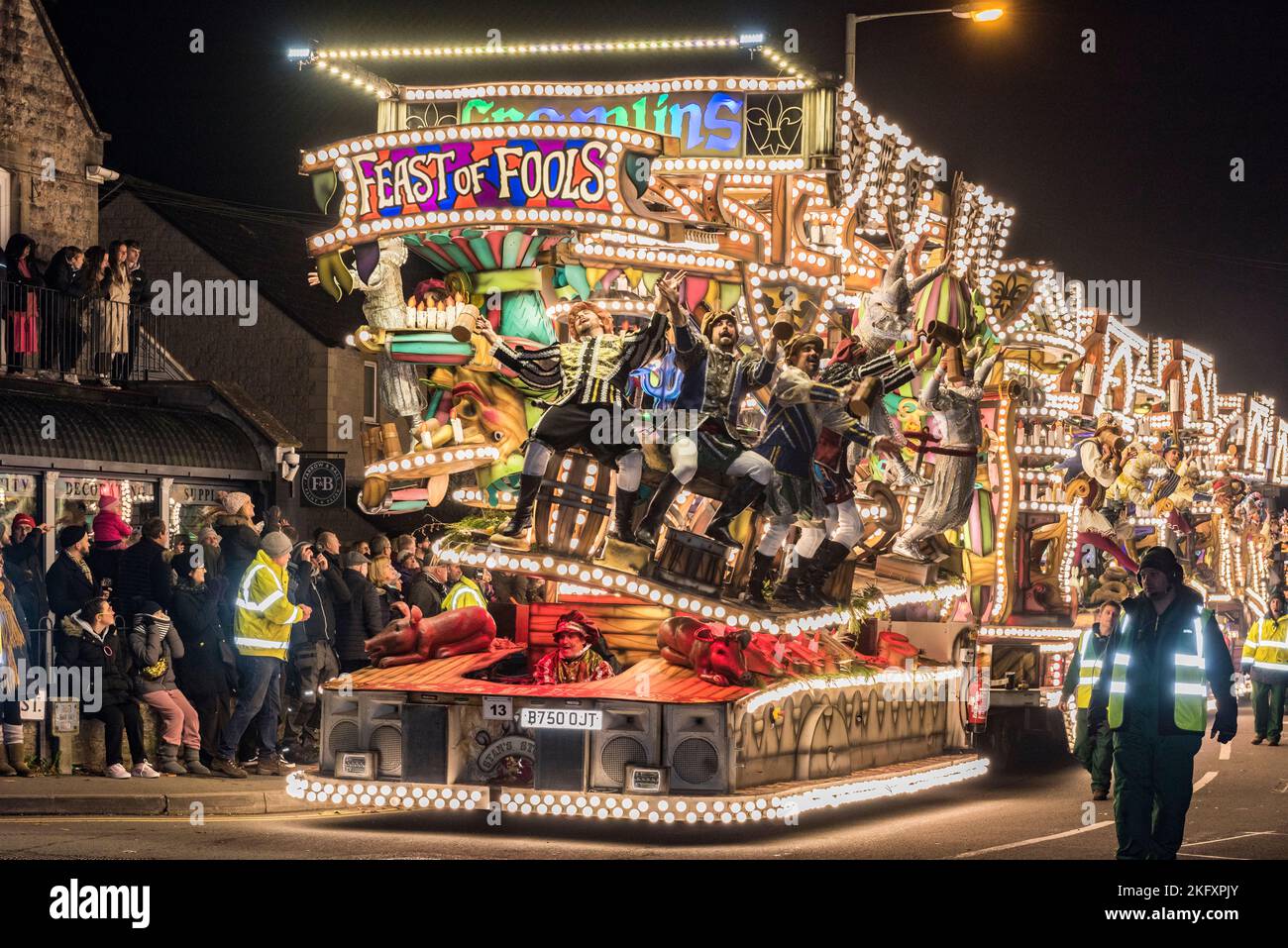 A spectacular illuminated float (or 'cart' as they are known locally ...