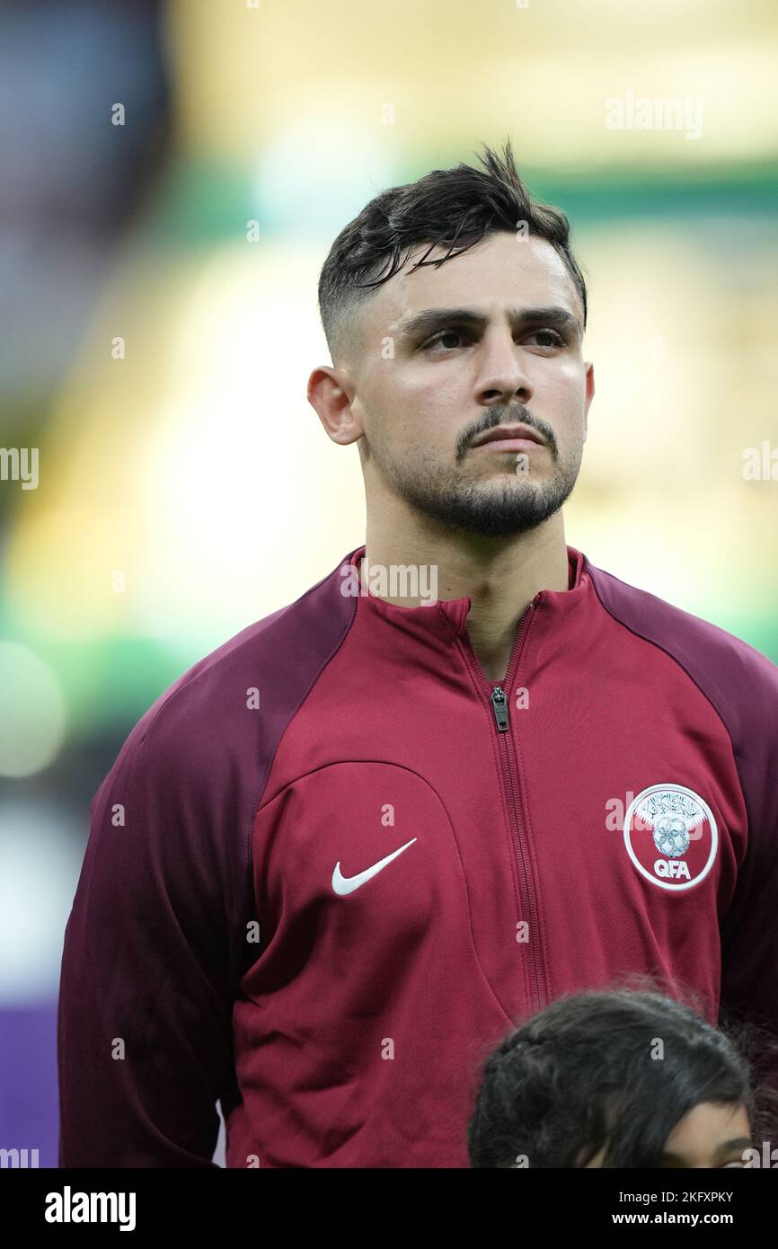 Qatar players during the Qatar 2022 World Cup match, group A, date 1 ...