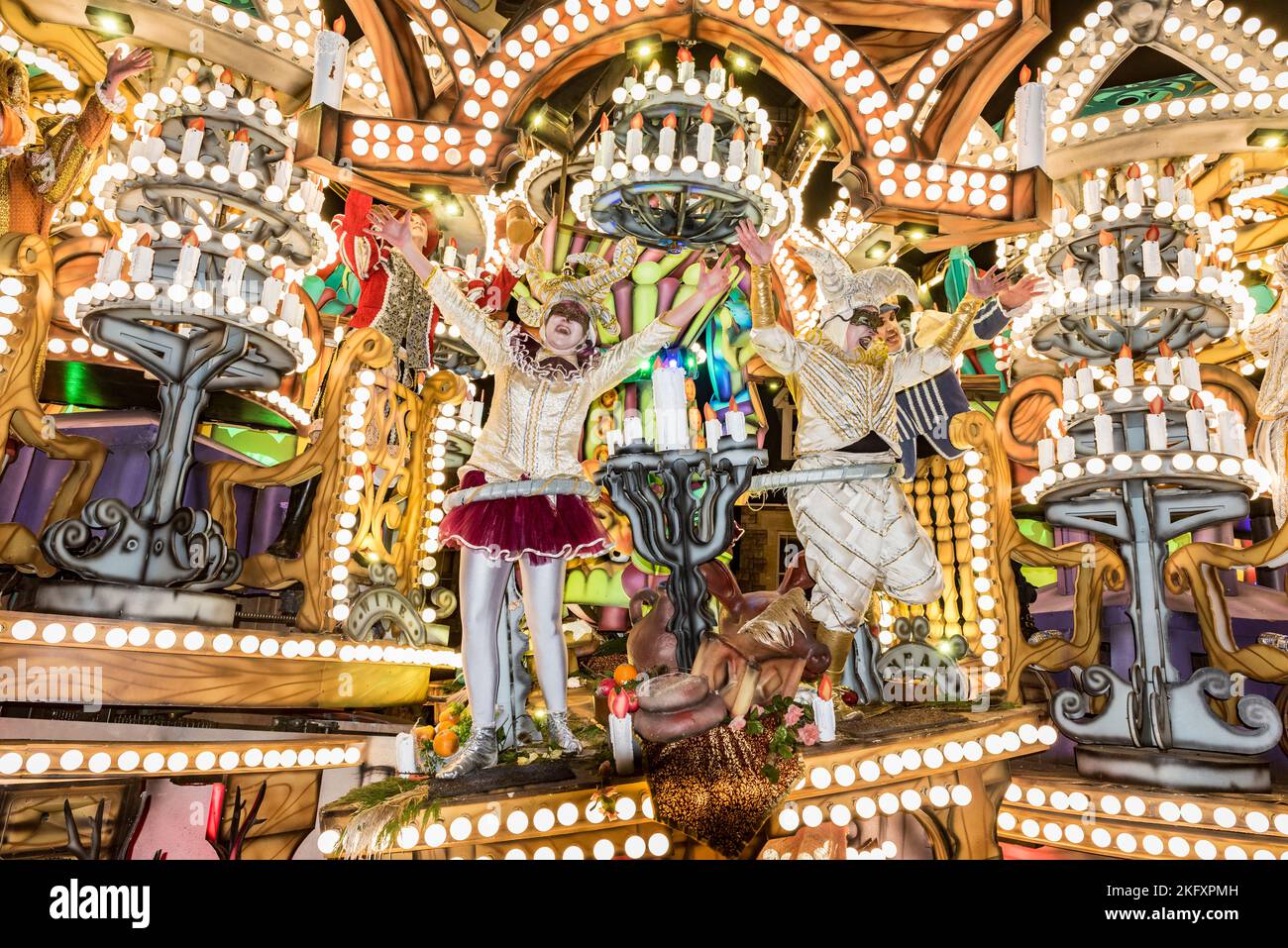 A spectacular illuminated float (or 'cart' as they are known locally ...