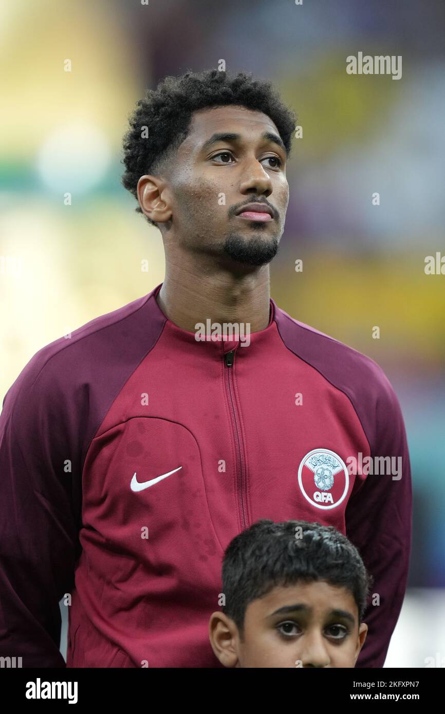 Qatar players during the Qatar 2022 World Cup match, group A, date 1 ...
