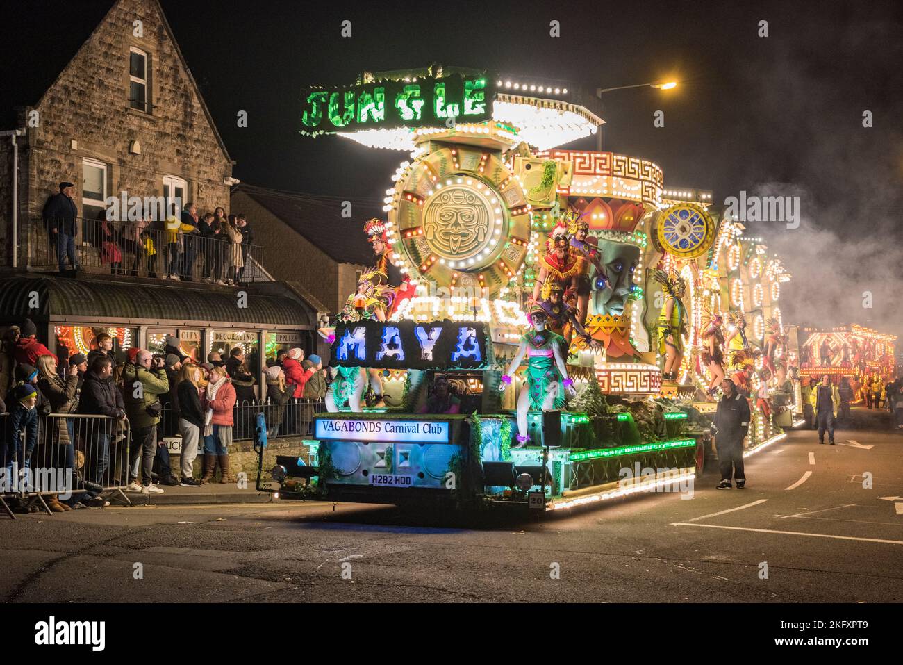 A spectacular illuminated float (or 'cart' as they are known locally ...