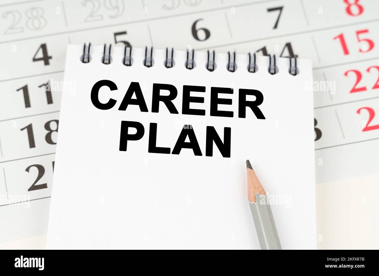 Business planning concept. On the calendar is a notebook with the ...