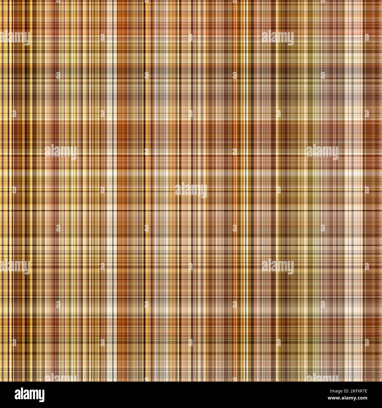 Woodland brown tartan seamless pattern textile. Tonal autumnal forest ...
