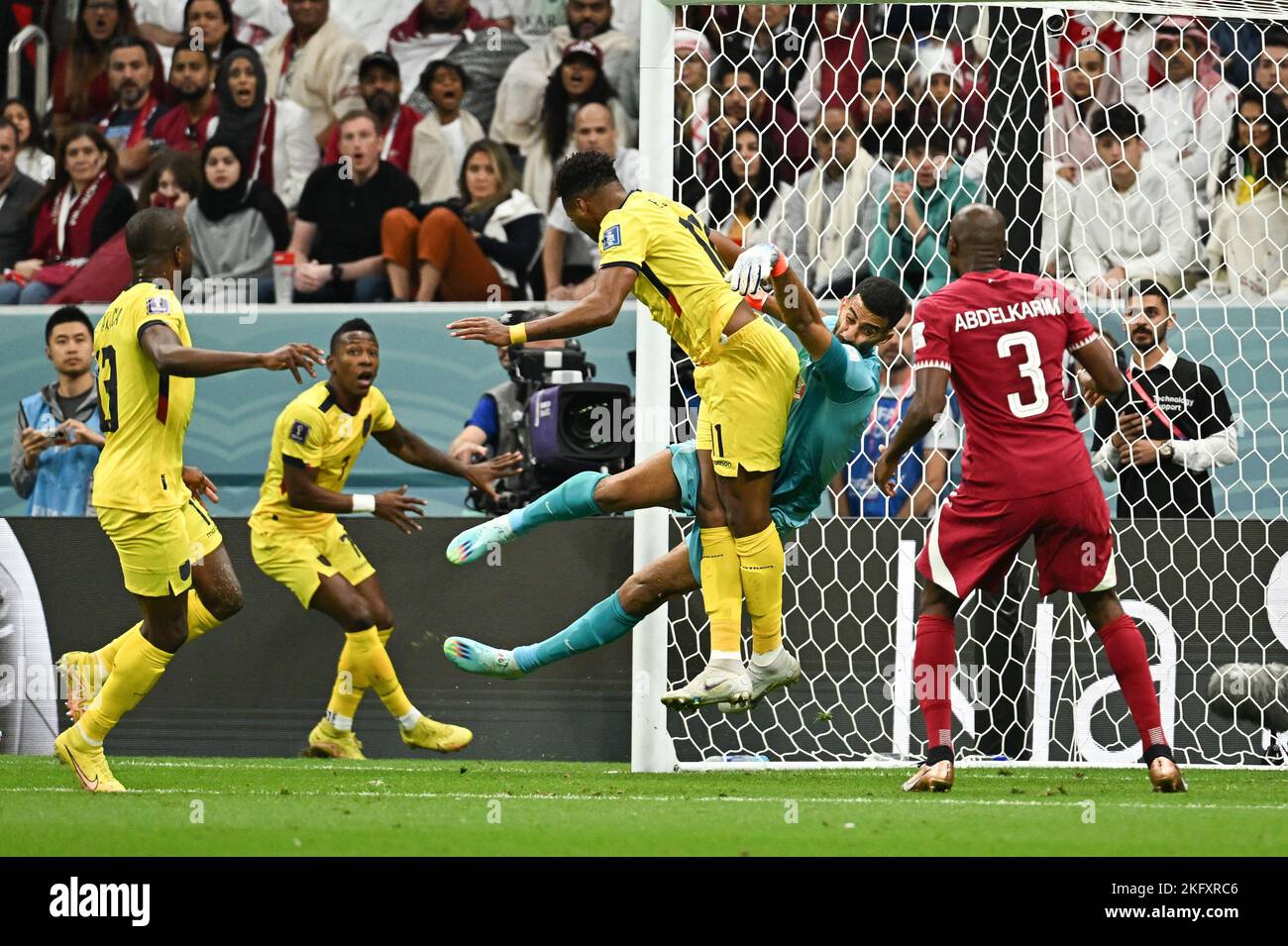 Qatar. 20th Nov, 2022. Michael Estrada of Equator and Saad Al Sheeb of ...