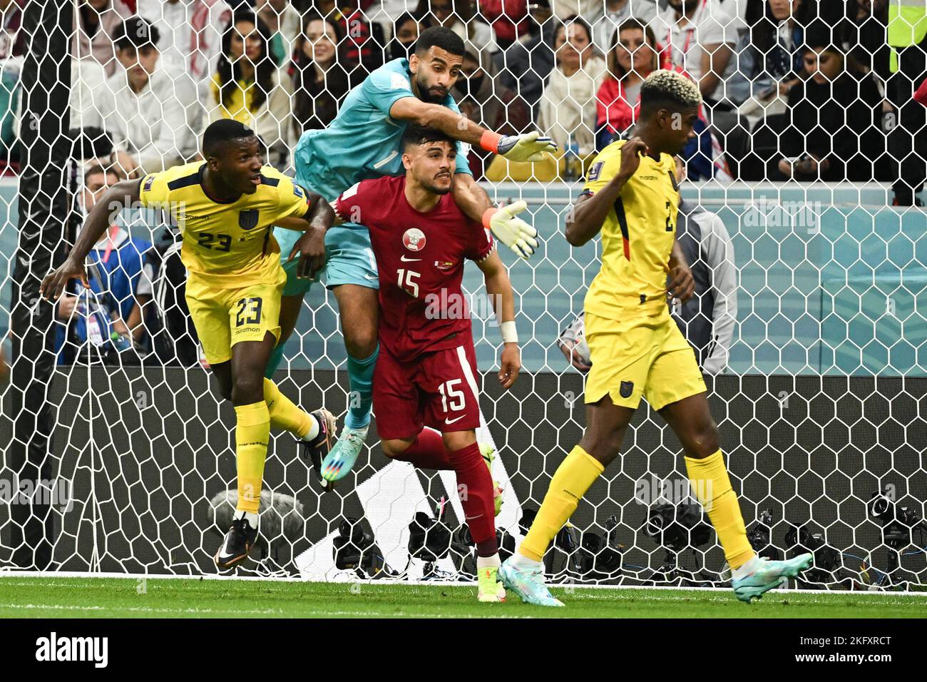 Qatar. 20th Nov, 2022. Saad Al Sheeb and Bassam Al-Rawi of Qatar during Qatar vs Equator opening ...