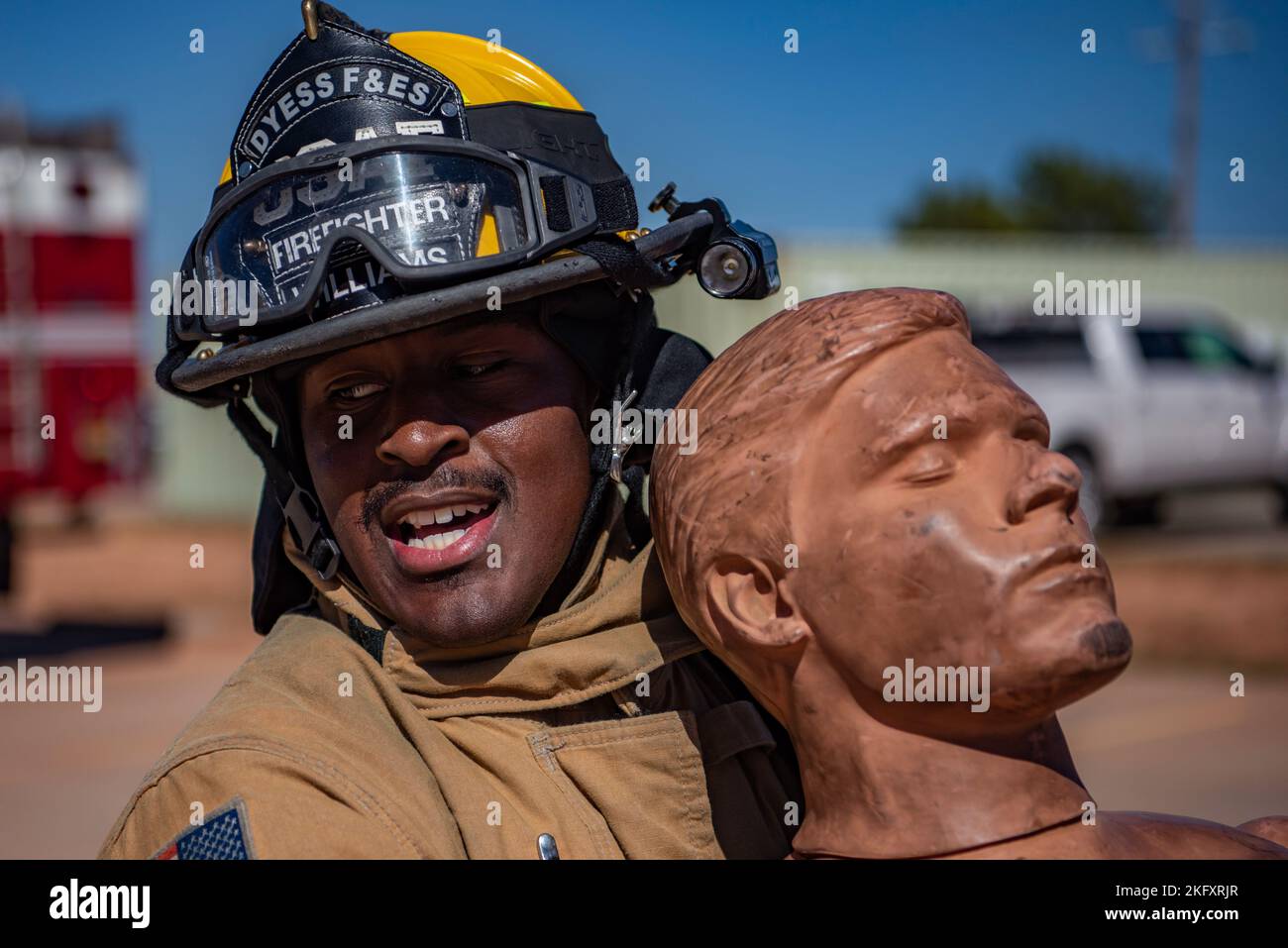 Senior Airman Dakaris Williams, 7th Civil Engineer Squadron fire ...