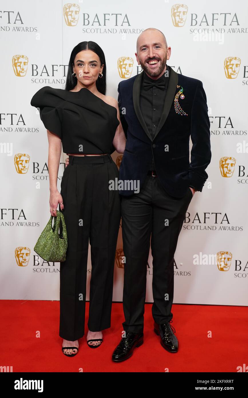 Hayley Squires and David Carlyle arrive at the BAFTA Scotland awards at ...
