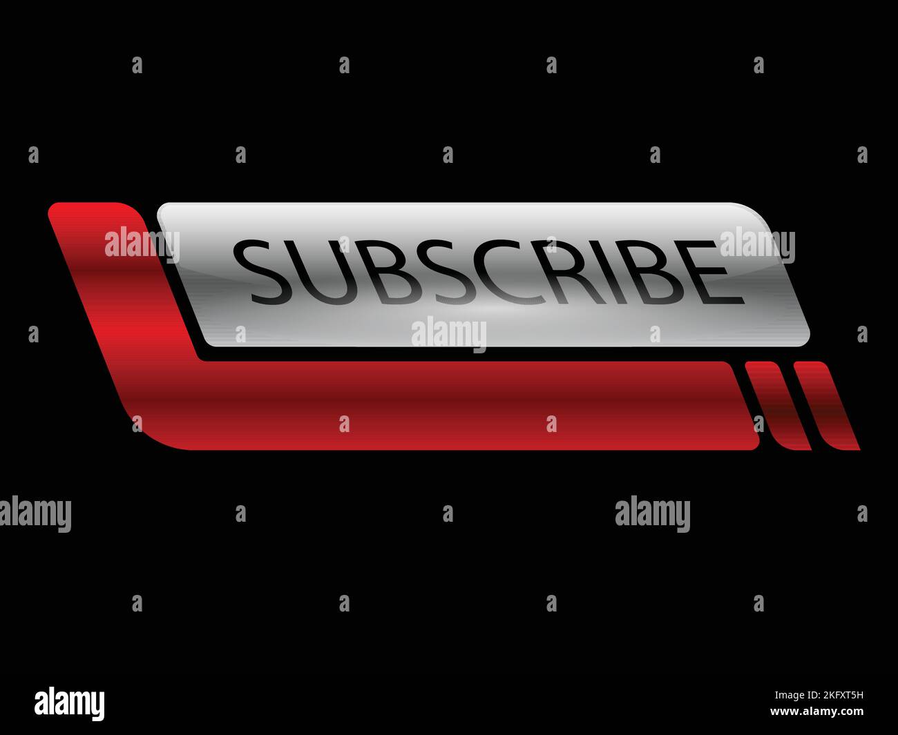 A vector design of a modern subscribe logotype on black background ...