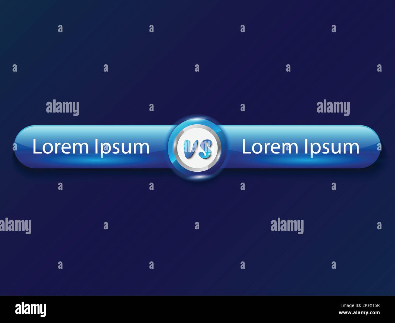A vector design of a blue modern "VS" logotype banner template Stock ...