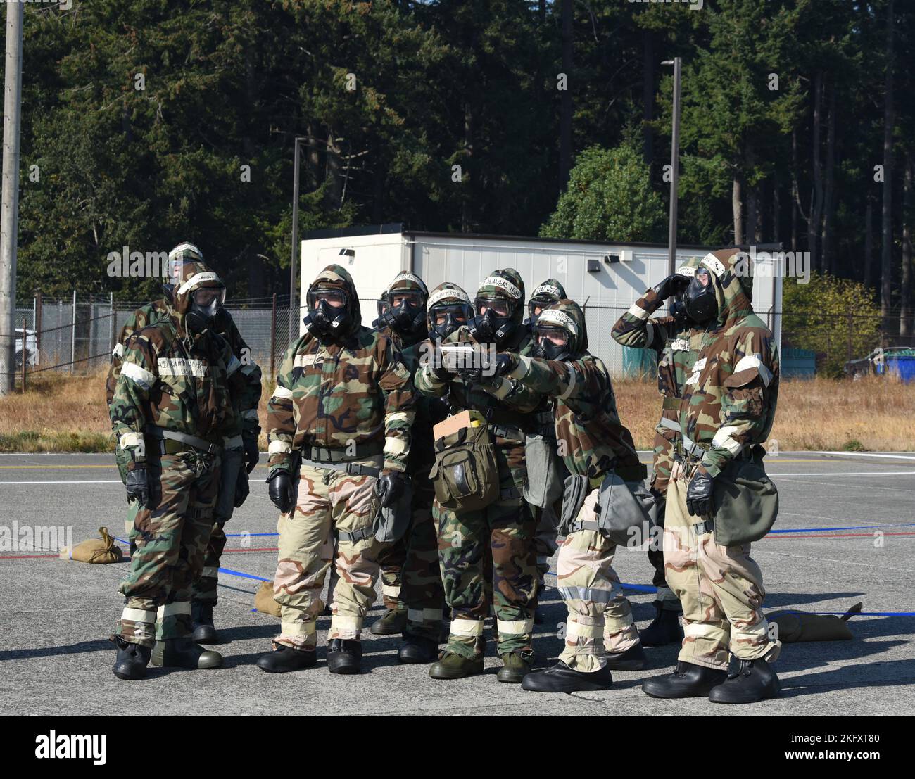 U.S. Air Force Airmen with the 62d Maintenance Group identify a ...