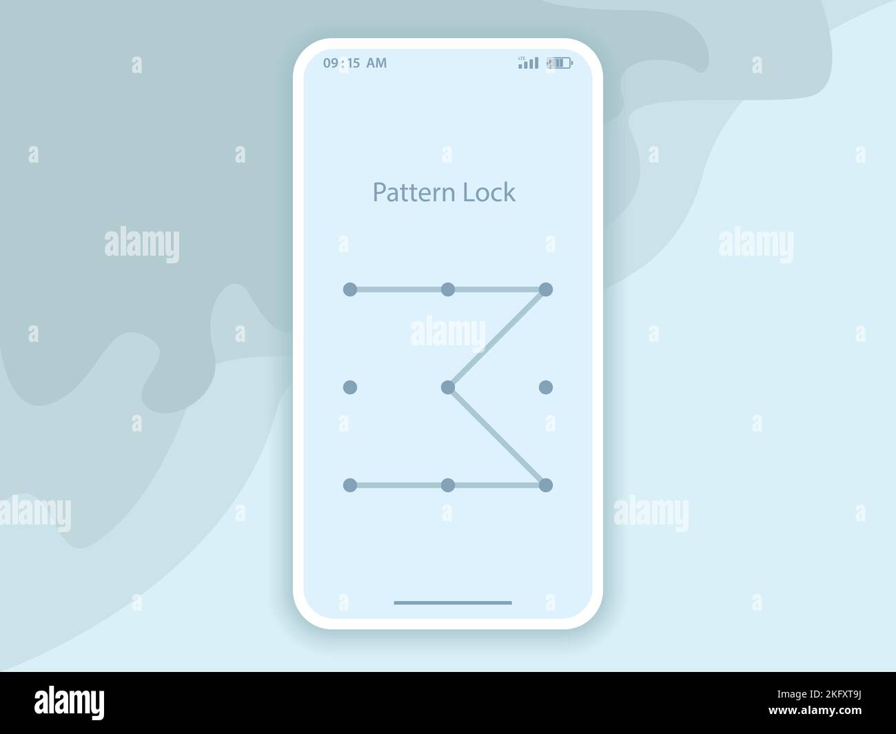 A vector design of a realistic 3d smartphone pattern lock Stock Vector ...