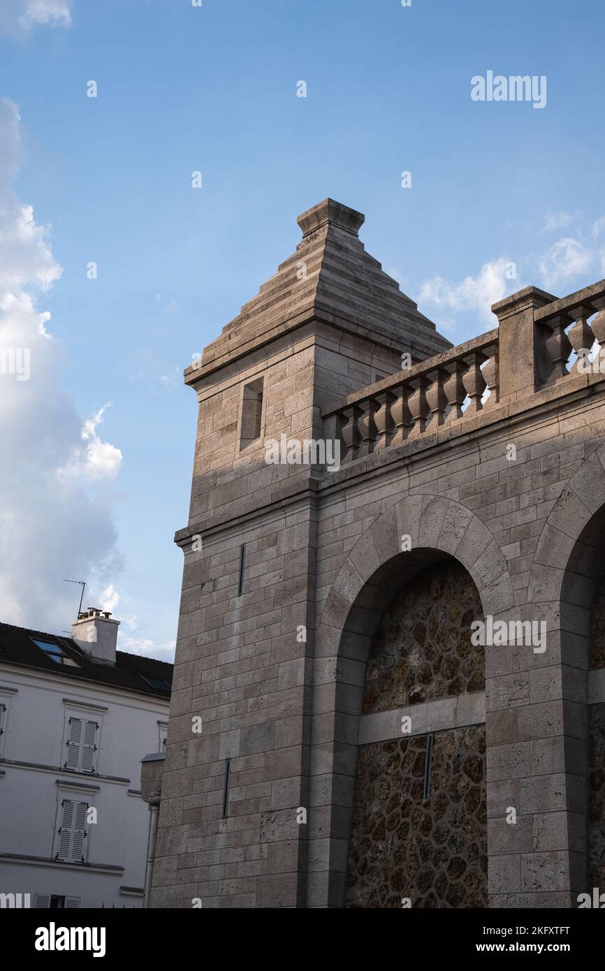 The outer stone wall and a turret of the great water reservoir of ...