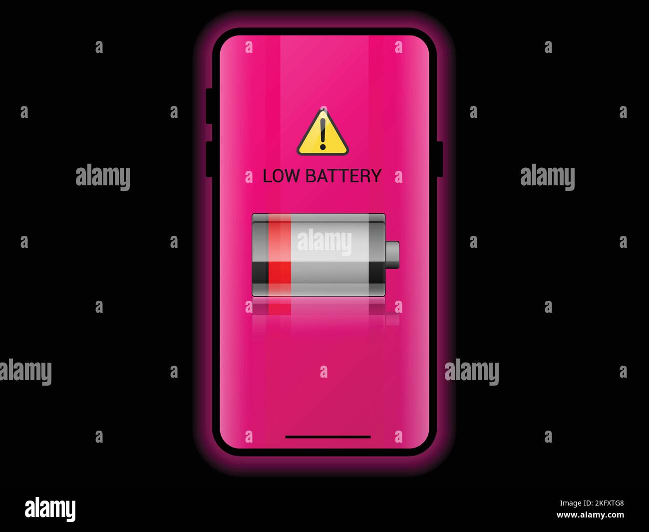 A vector design of a realistic 3d smartphone mockup UI shows low ...