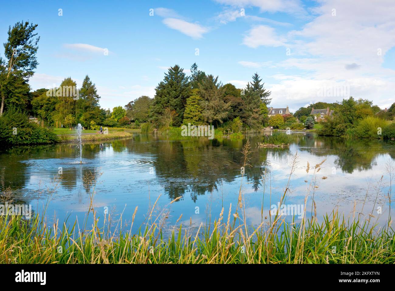 Keptie Pond, Arbroath, Angus, Scotland. A former boating pond, 'the ...