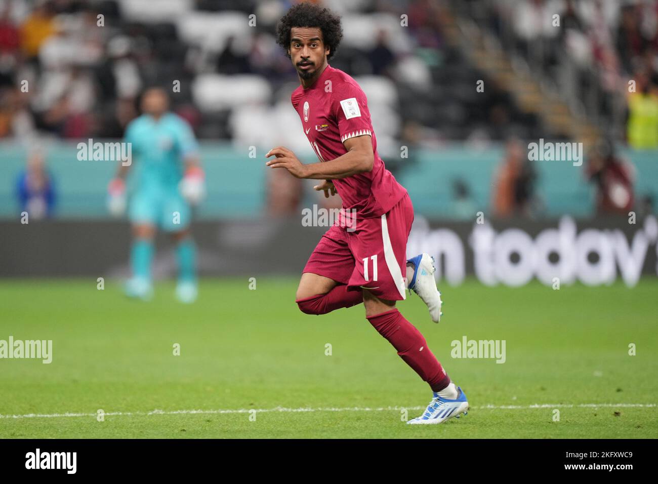 Afif Akram of Qatar during the Qatar 2022 World Cup match, group A ...