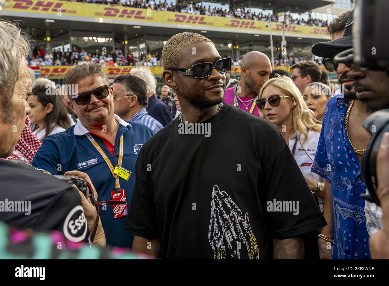 Abu Dhabi - 20-11-2022, Yas Marina, Usher at the Formula 1 United Arab ...
