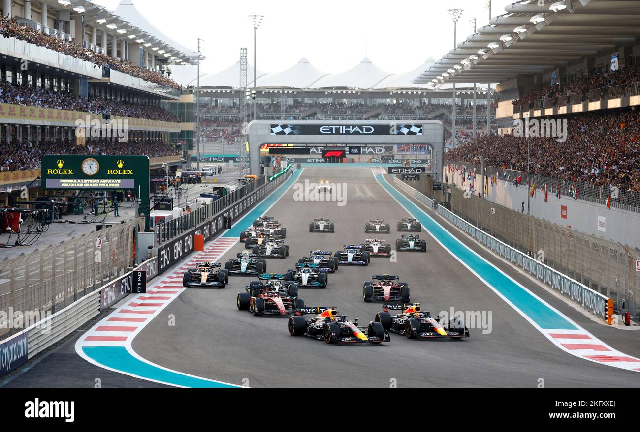 Abu Dhabi, United Arab Emirates. 20th Nov, 2022. Start, #1 Max ...
