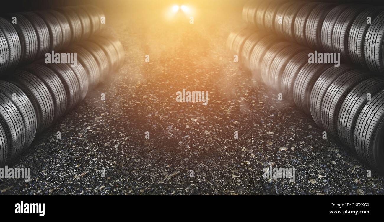 Tyre track horizontal hi-res stock photography and images - Alamy