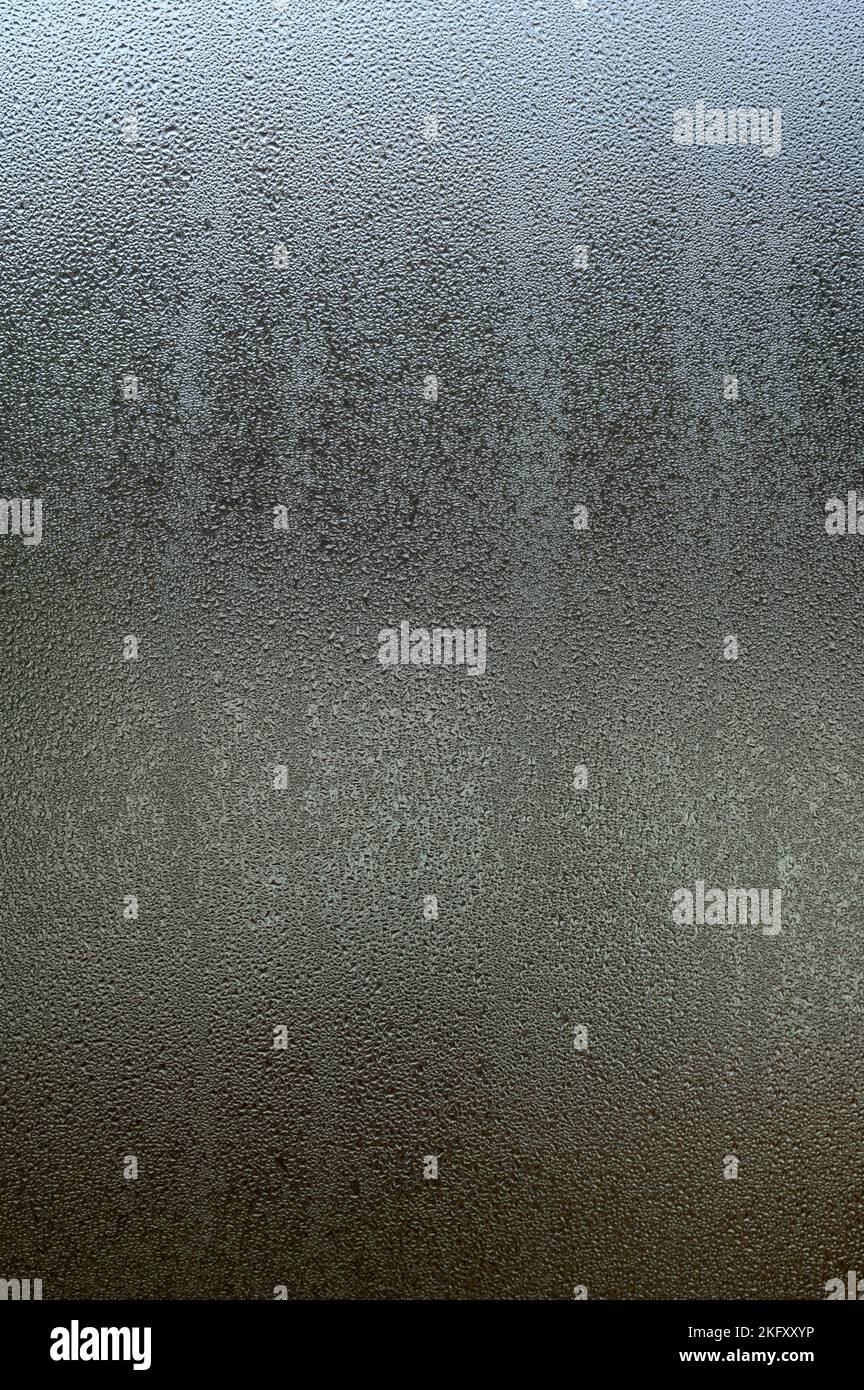 Morning condensation on the windows during the cooling period outside ...