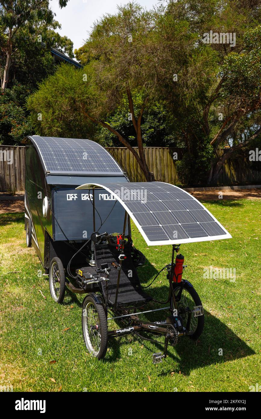 Off Grid Mojo solar powered quad bike parked on the shore of Newlands ...