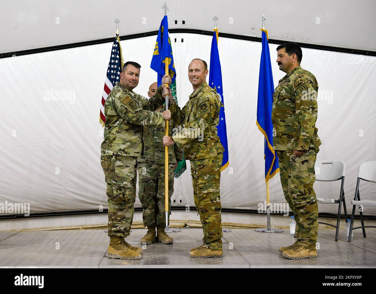 U.S. Air Force Lt. Col. Michael Deprey, incoming commander of the 908th ...