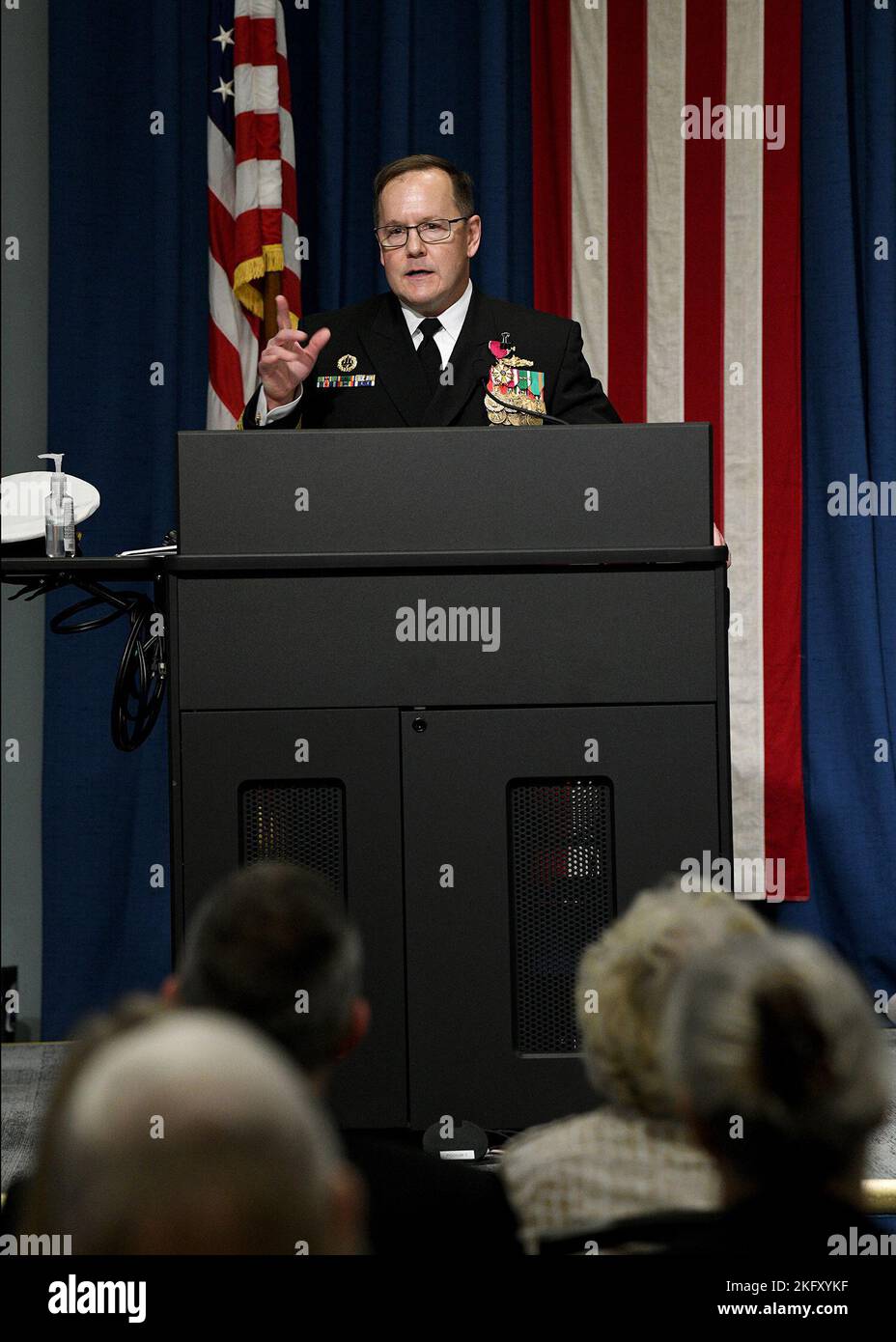 MECHANICSBURG, Pa. (October 14, 2022) Capt. Gene Cash, provides remarks ...