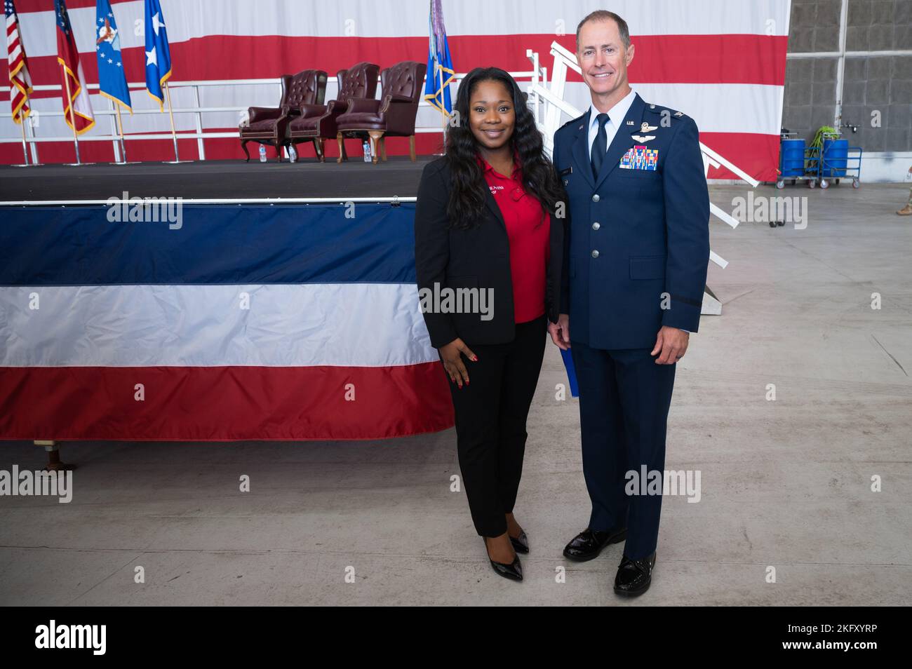 U.S. Air Force Col. Christopher Dunlap, right, commander of the 116th ...