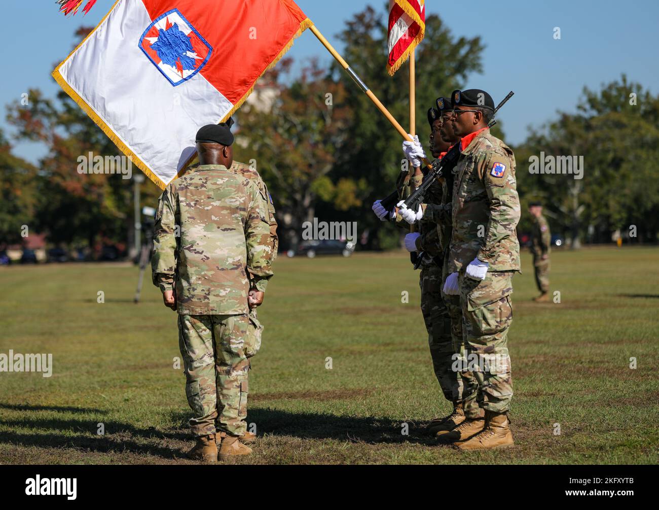 The 35th Corps Signal Brigade hosted an uncasing ceremony at Fort Bragg ...