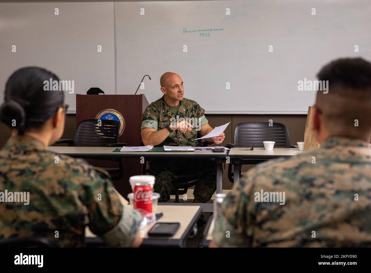 U.S. Marines Corps Col. Jason Burkett, Commanding Officer of ...