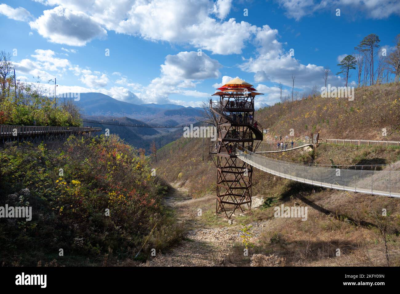 The Tulip Tower at the Gatlinburg Skylift Park Stock Photo - Alamy