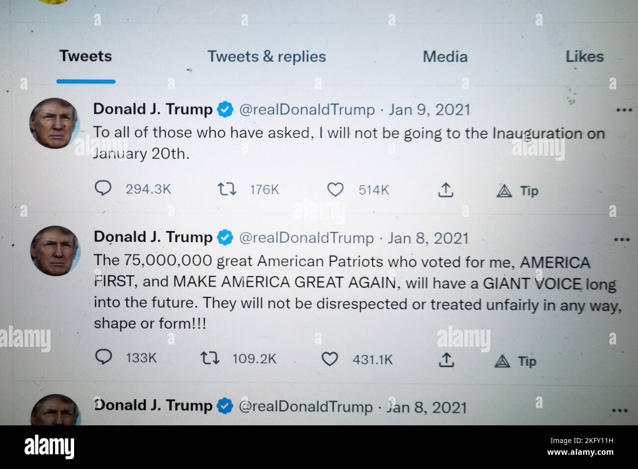 San Francisco, California, USA. 20th Nov, 2022. Former 45th United ...