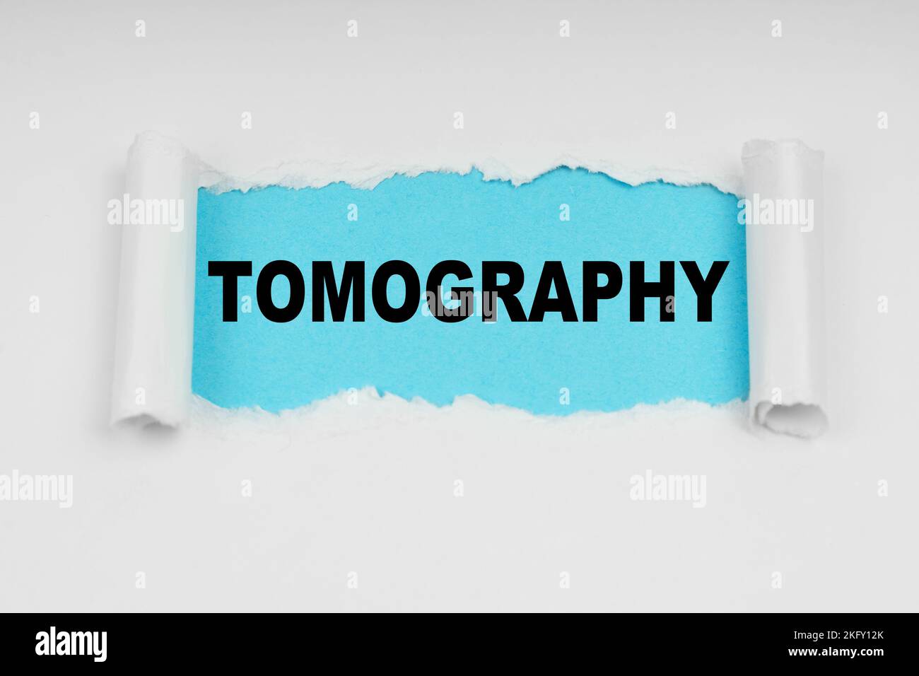 Medical concept. In the middle of a white sheet in space on a blue ...