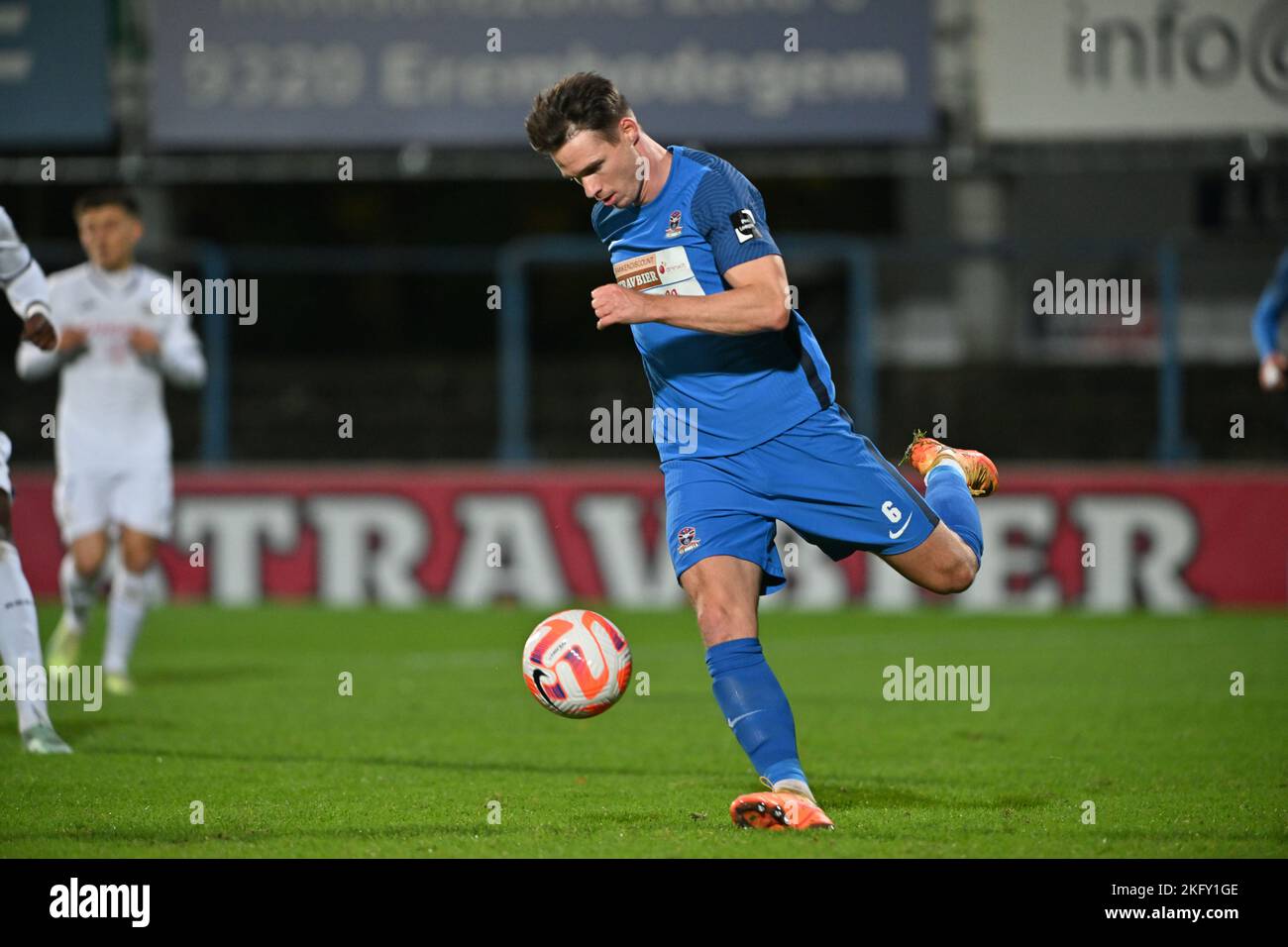 Dender's Jonathan Jonny Rowell pictured in action during a soccer match ...