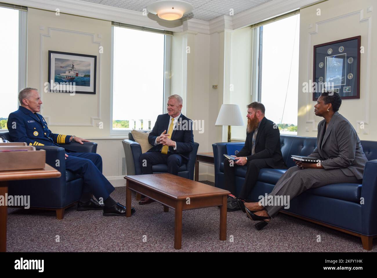 Vice Adm. Kevin Lunday, U.S. Coast Guard Atlantic Area commander, and ...