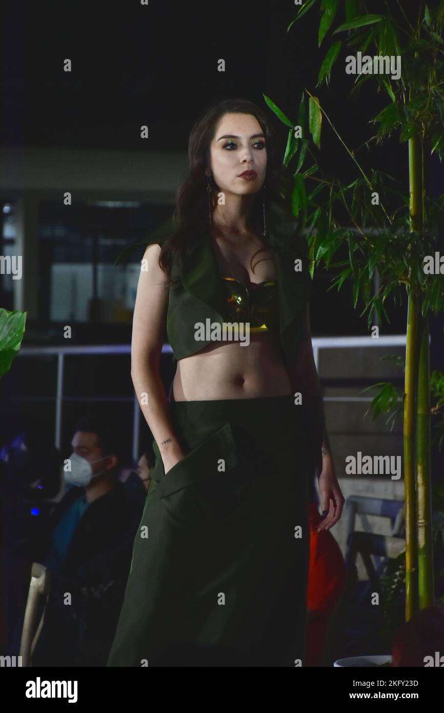 Leon, Mexico. 19 NOV 2022: Model walks the runway at BJXMODA VESTIVO ...