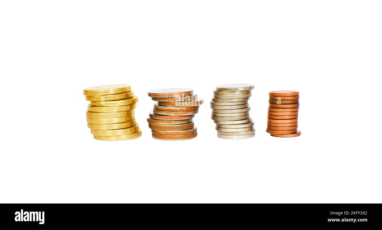 Stack quarter coins isolated hi-res stock photography and images - Alamy