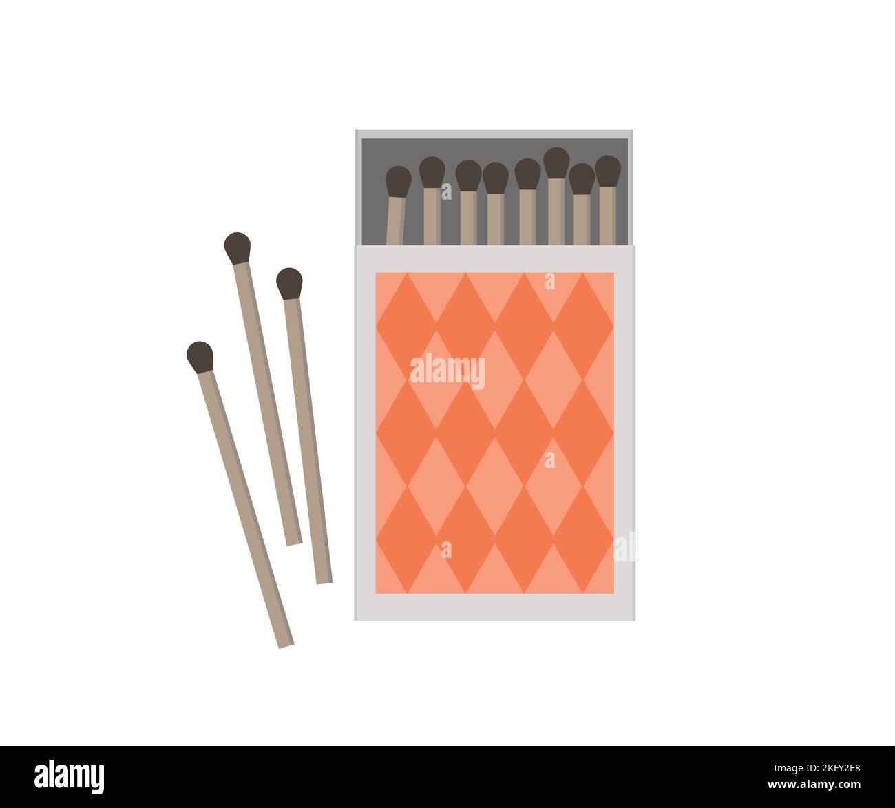 Matchbox with matches Stock Vector Image & Art - Alamy