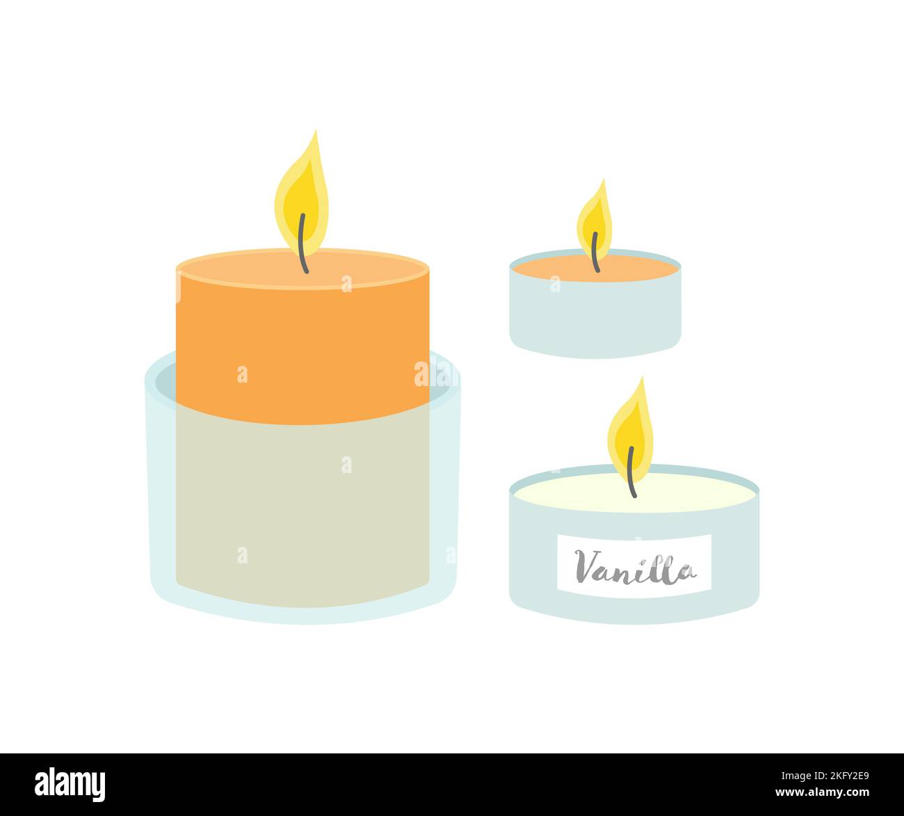 Set of scented candles illustration Stock Vector Image & Art - Alamy