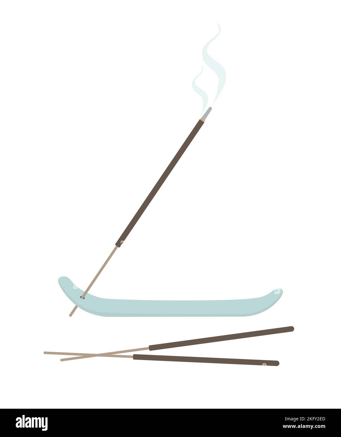 Incense smoke on design Stock Vector Images - Alamy