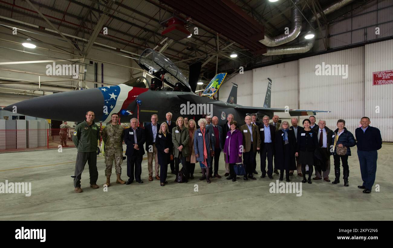 U.S. Air Force Liberty Wing Airmen and distinguished visitors gather ...