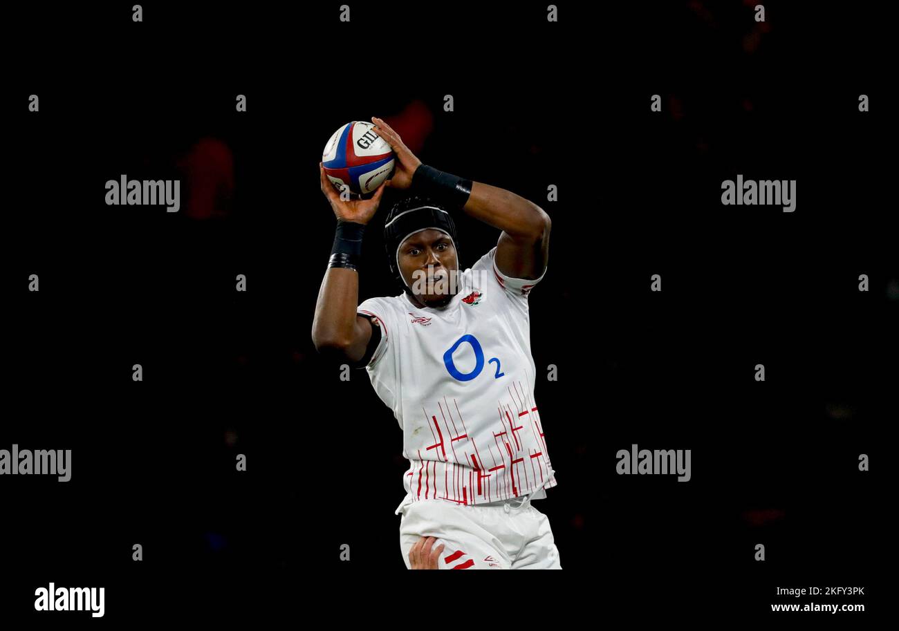 England's Maro Itoje during the Autumn International at Twickenham ...