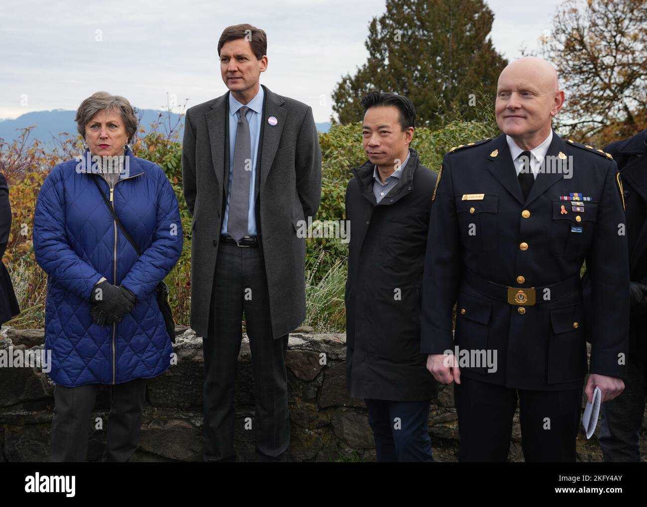 Vancouver Police Board vice chairperson Faye Wightman, from left to ...