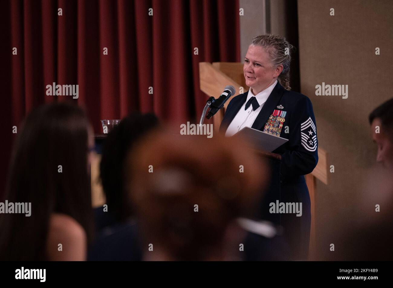 Chief Master Sgt. Stephanie Cates, 377th Air Base Wing command chief ...